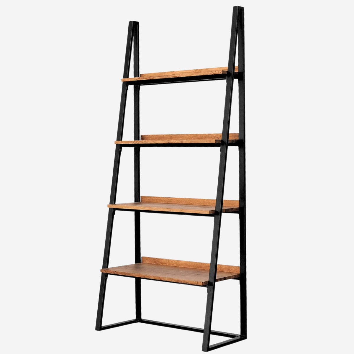 Estantería Lars en Roble Macizo y Acero Negro – 3 Acabados